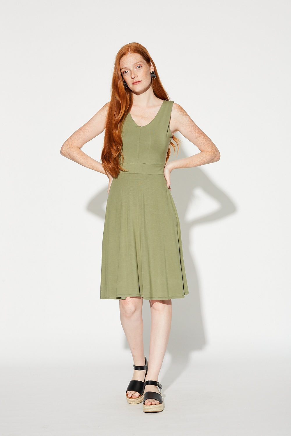 Robe Misty / Jersey Matcha – Cherry Bobin